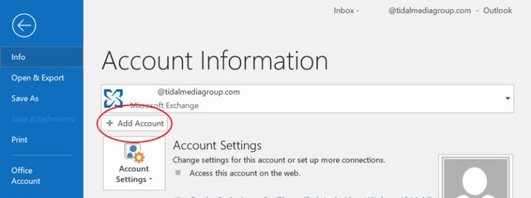 Outlook Email Setup - Tidal Media Group - NH Web Design | Website ...