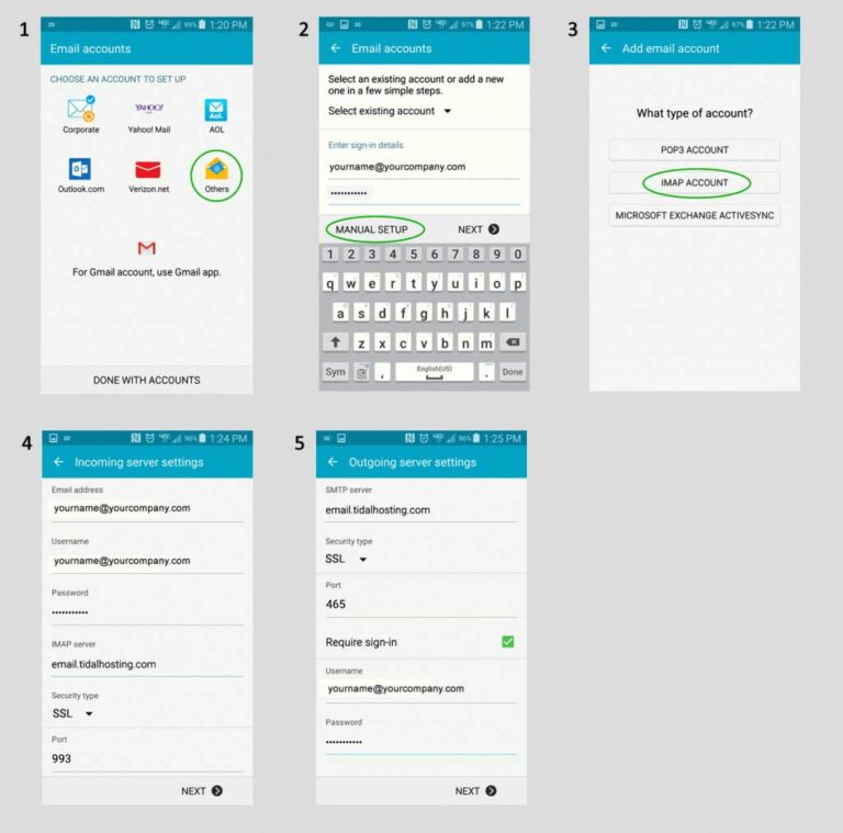 Android Email Set Up - Tidal Media Group - NH Web Design | Website ...